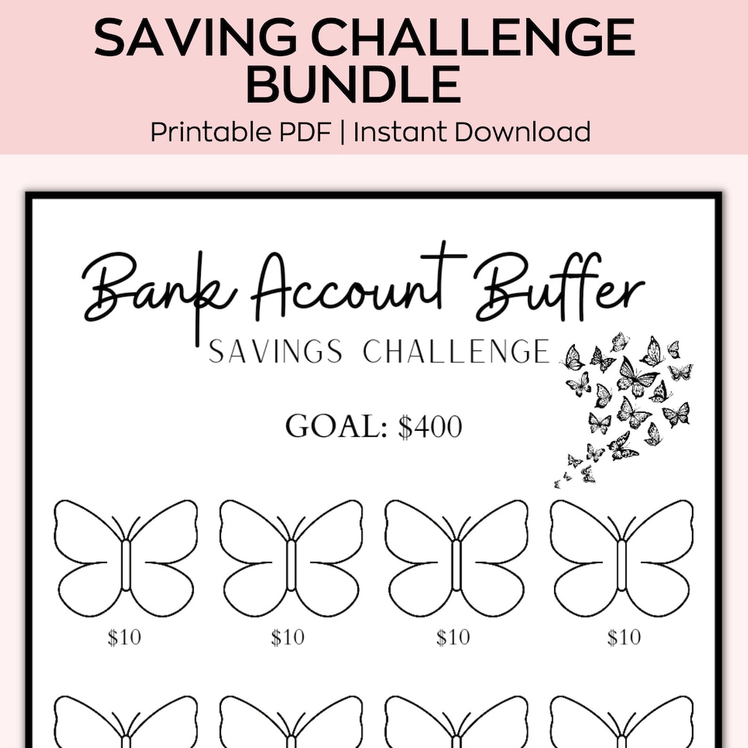 A6 Bank Account Buffer Savings Challenge, Mini Savings Challenge, Save ...