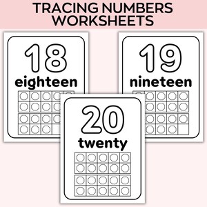 Number Tracing Worksheet, Pre-k Preschool Worksheet, Kindergarten ...