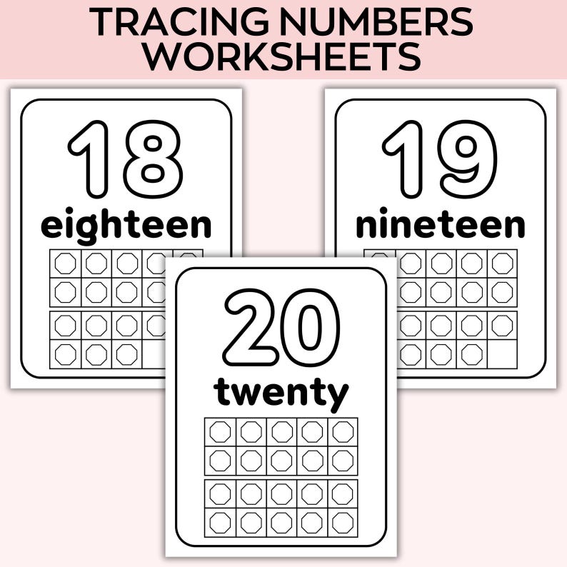 Number Tracing Worksheet, Pre-k Preschool Worksheet, Kindergarten ...