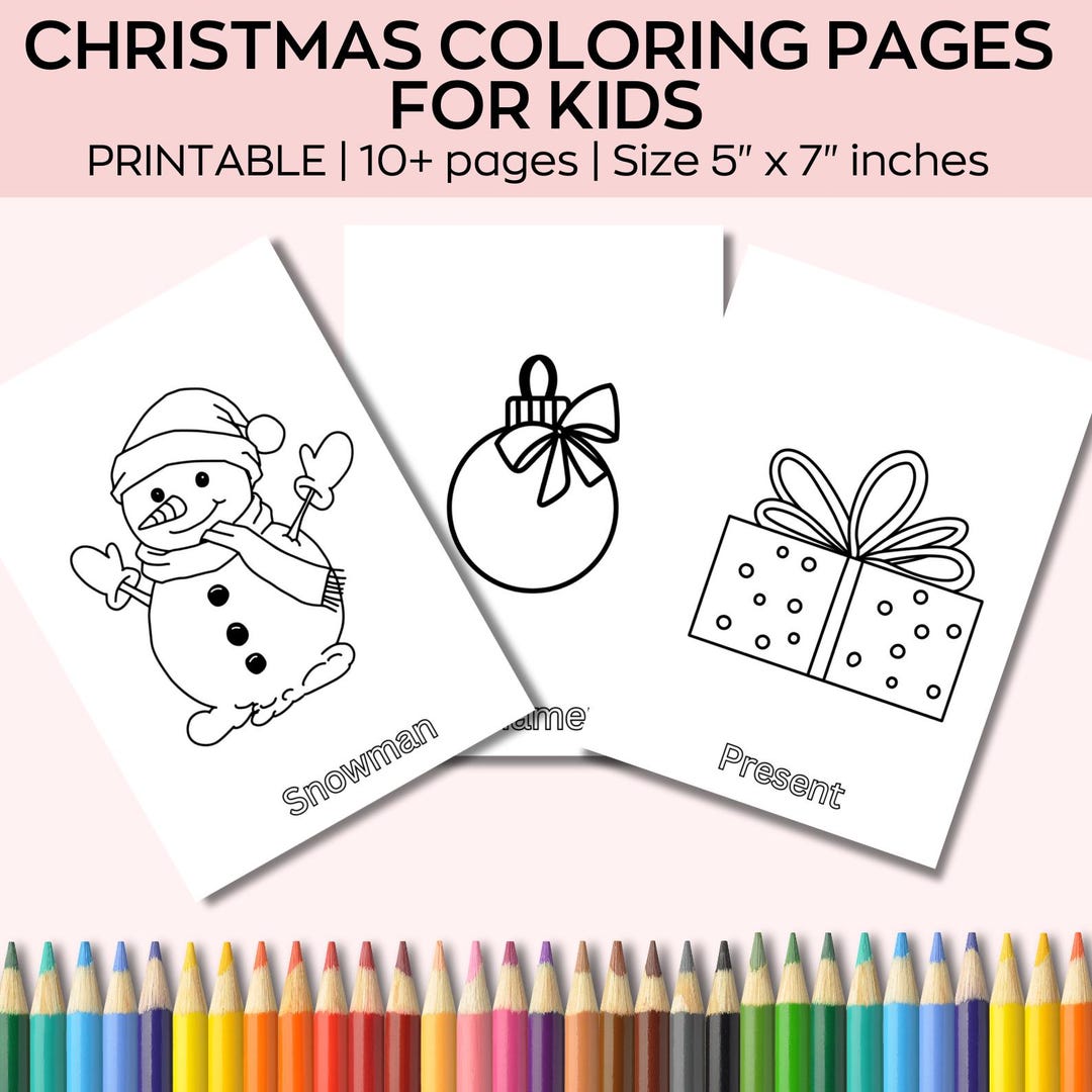 Christmas Coloring Pages for Kids, Toddlers, Preschoolers, Coloring ...