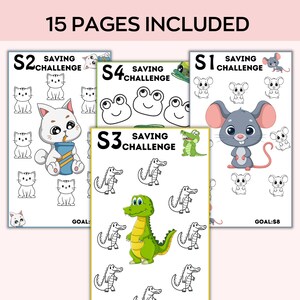 Kids Savings Challenge Printable, Mini Saving Challenge, Money Saving ...