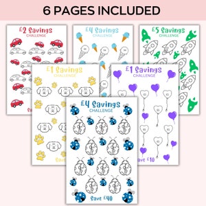 Pounds Kids Saving Challenge Printable, Mini Saving Challenge, Money ...