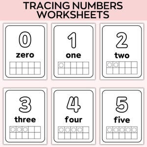 Number Tracing Worksheet, Pre-k Preschool Worksheet, Kindergarten ...