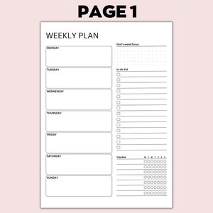 Weekly Planner Printable Weekly Organizer Journal Weekly - Etsy