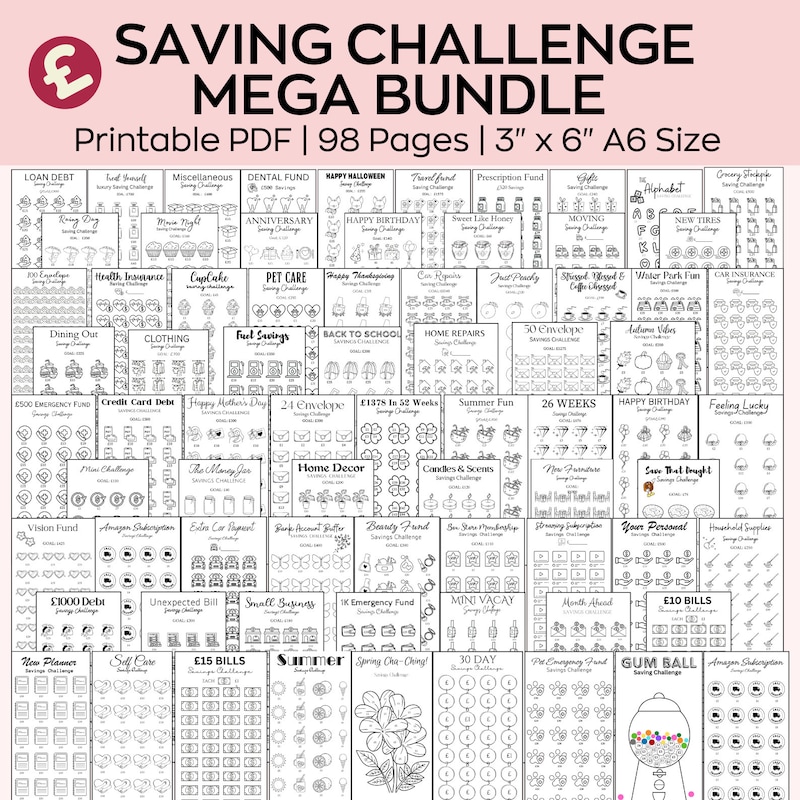 Mini Pound Challenges - Etsy