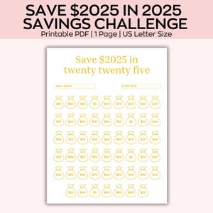 Save 2025 in 2025 AND Save 225 in 2025 Savings, Saving Challenge ...