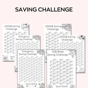 A6 Savings Challenge Printable, Savings Challenge Bundle, 1000 Savings ...