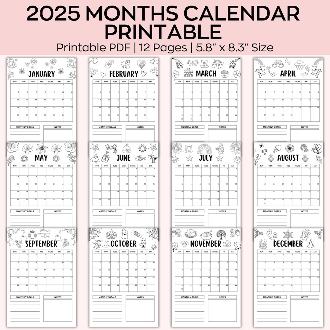 Monthly Calendar Savings Challenge Bundle, Money Challenge, Mini ...