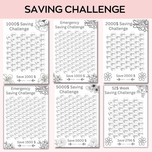 A6 Savings Challenge Printable, Savings Challenge Bundle, 1000 Savings ...