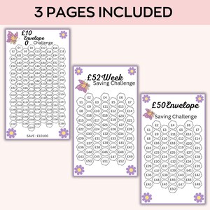 Pounds Savings Challenge Printable, Daisy Flower Saving Tacker,a6 Mini ...