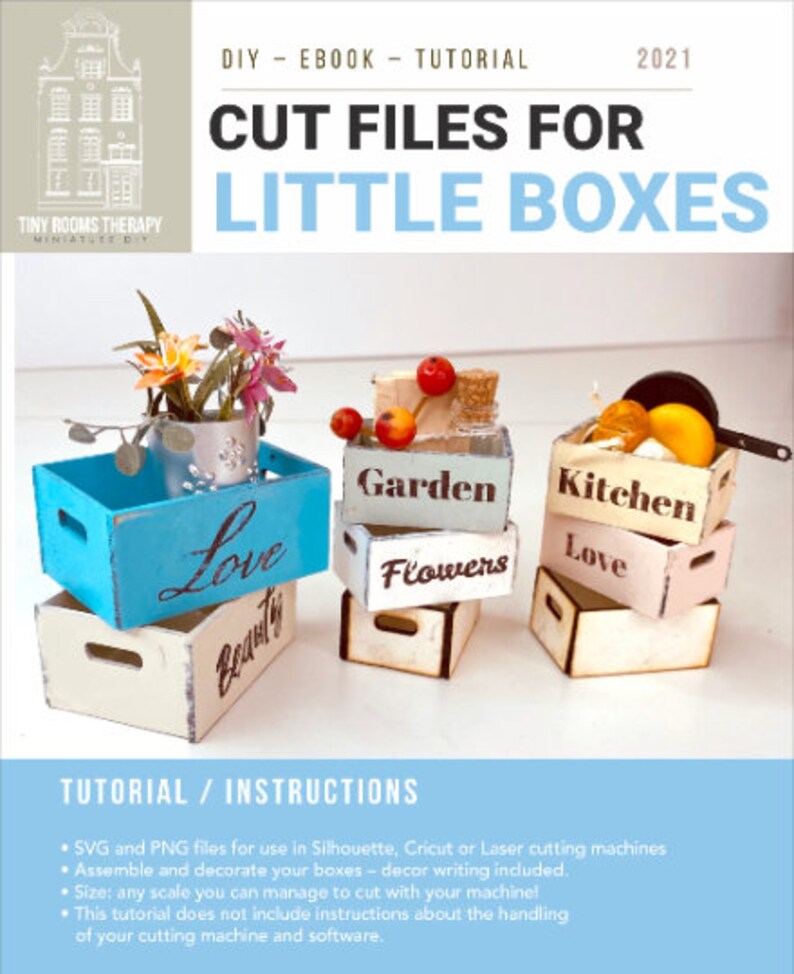 Miniature DIY Dollhouse Crates Boxes SVG Cut Files - Etsy Canada