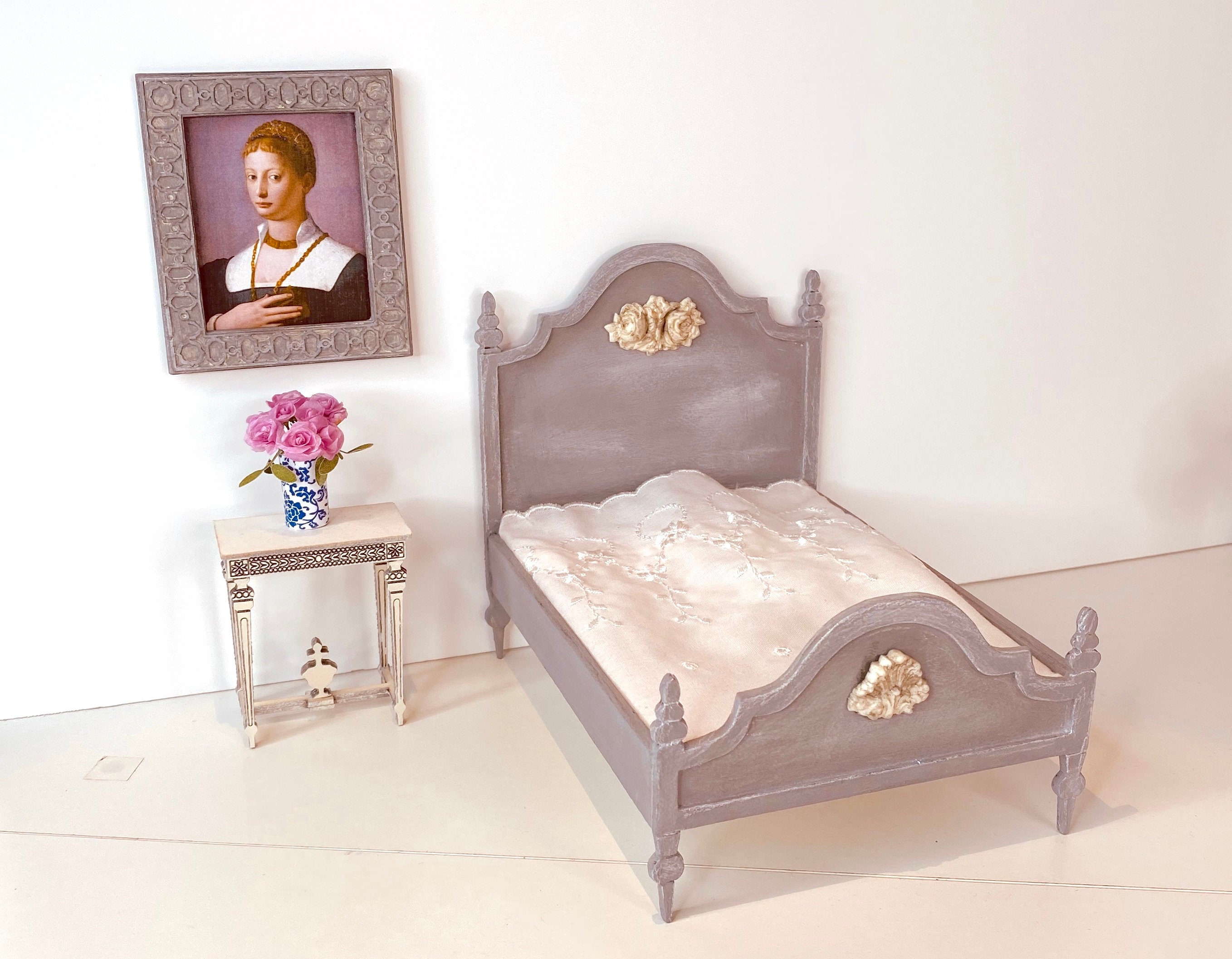 Dollhouse Miniature Romantic Bed SVG Cut Files - Etsy