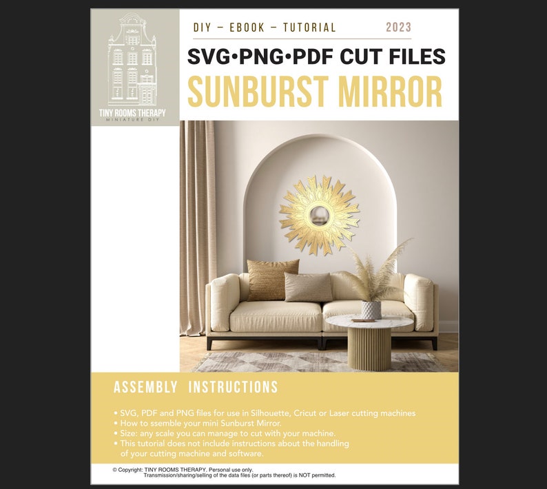 SUNBEAM MIRROR FRAME 24 Inch 60 Cm Svg Png Pdf Cut Files Instructions ...