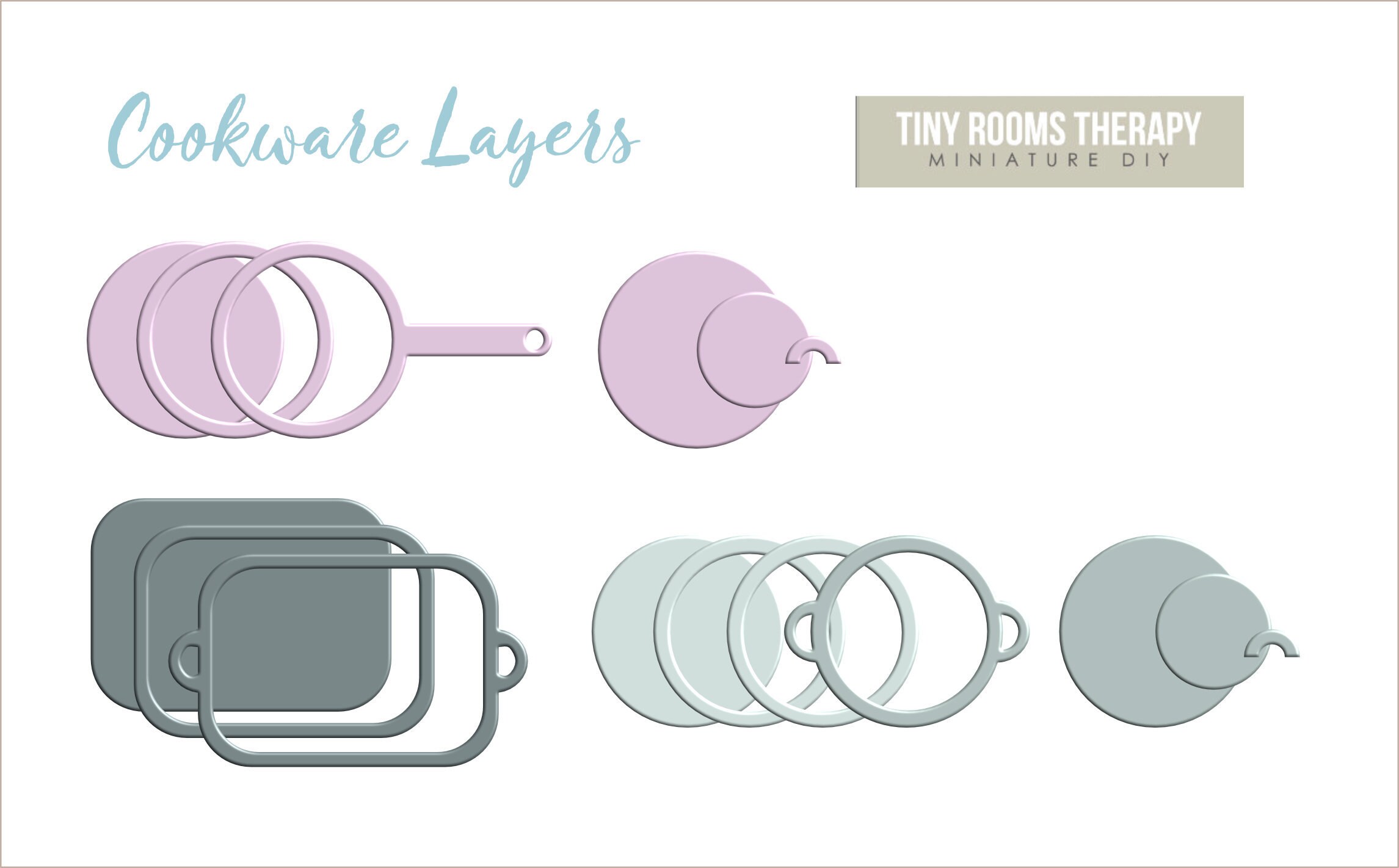 Dollhouse Cooking SVG FILES Bakery Set Cut Files • Frying Pan ...