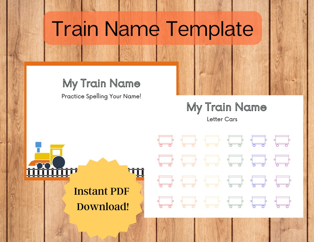 Train Name Template Transportation Themed Preschool Project - Etsy