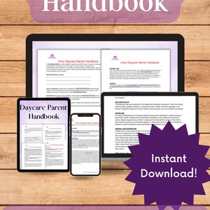 Daycare Registration Handbook/contract/ Perfect for Home Daycares ...