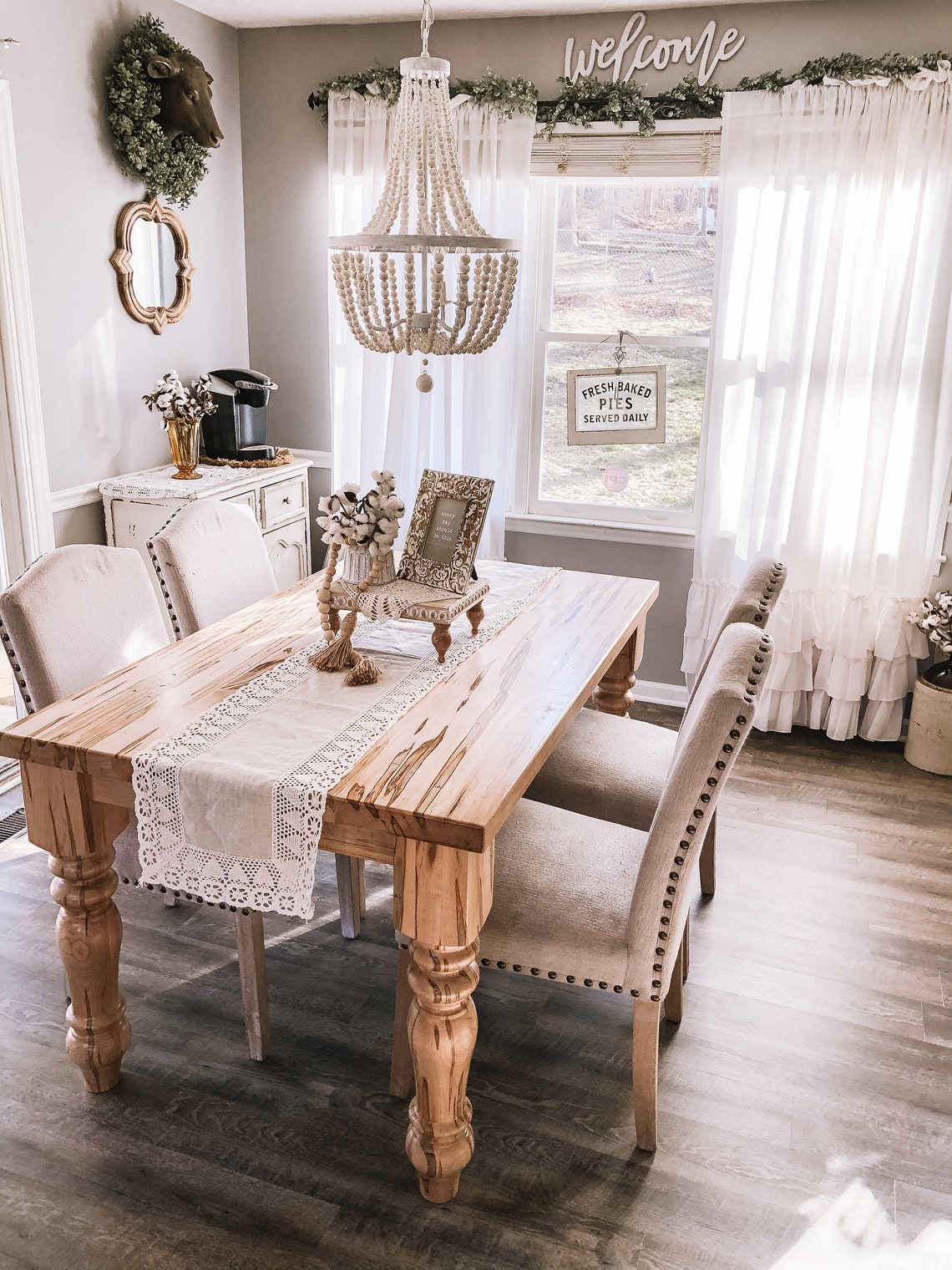 All Ambrosia Maple Turned Leg Table - Etsy