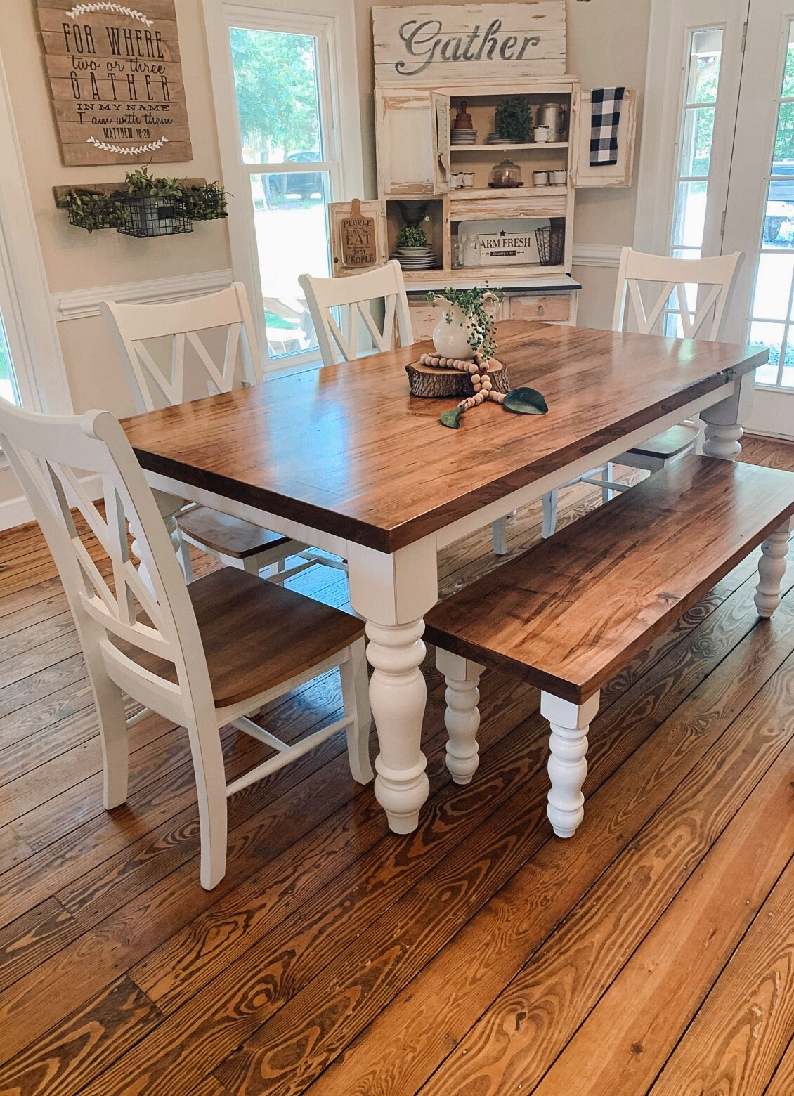 Turned Leg Table With Ambrosia Maple Top - Etsy