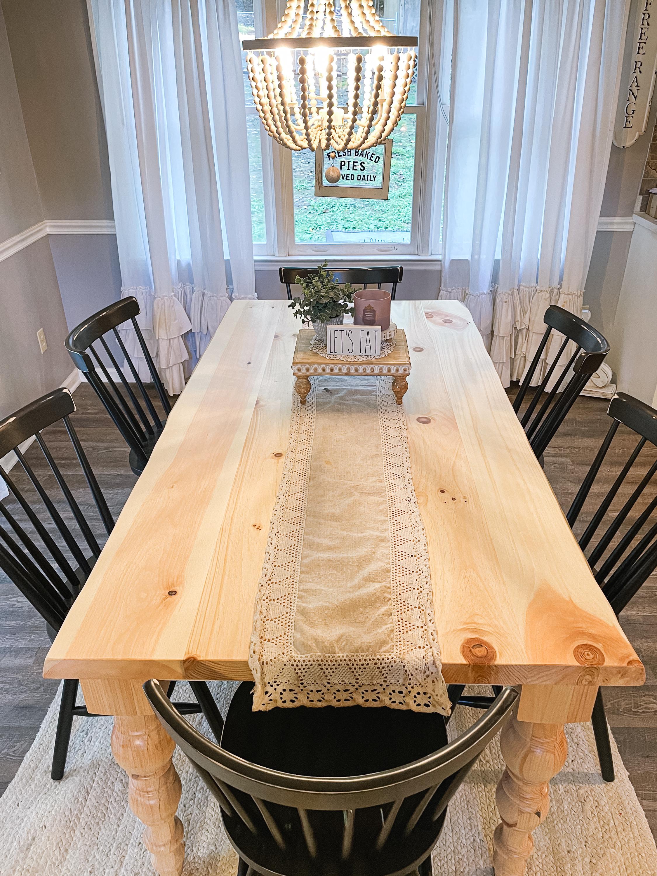 Farmhouse Bubble Leg Table - Etsy