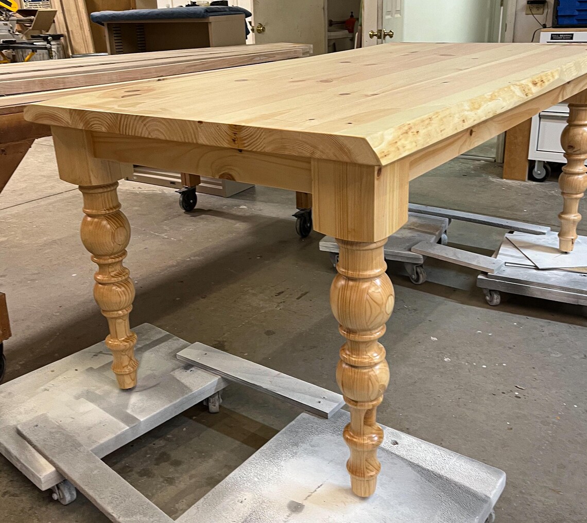 Farmhouse Bubble Leg Table - Etsy