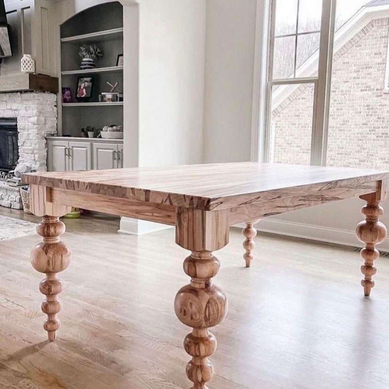 Turned Leg Table - Etsy