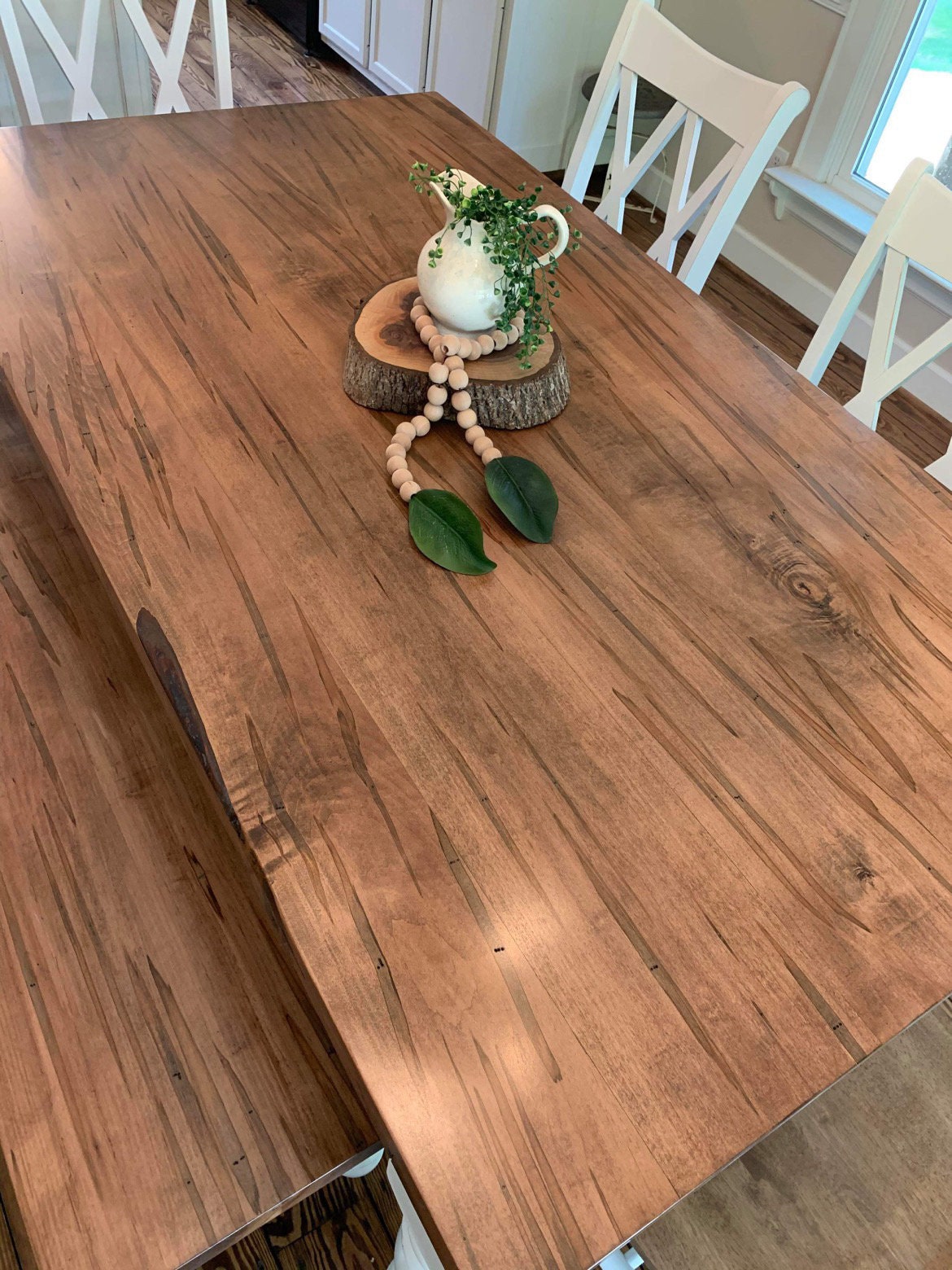 Turned Leg Table With Ambrosia Maple Top - Etsy