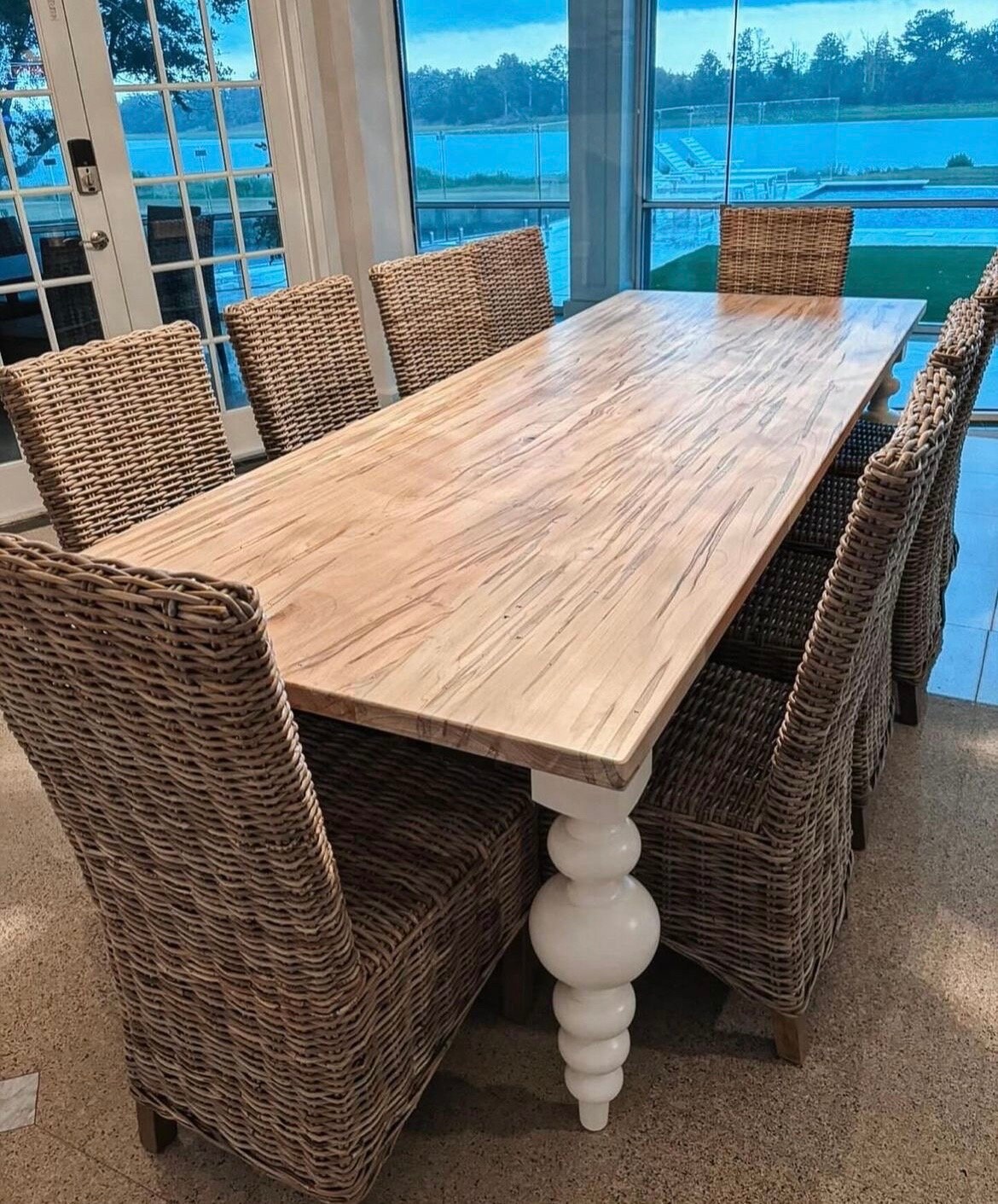 All Ambrosia Maple Bubble Leg Table - Etsy