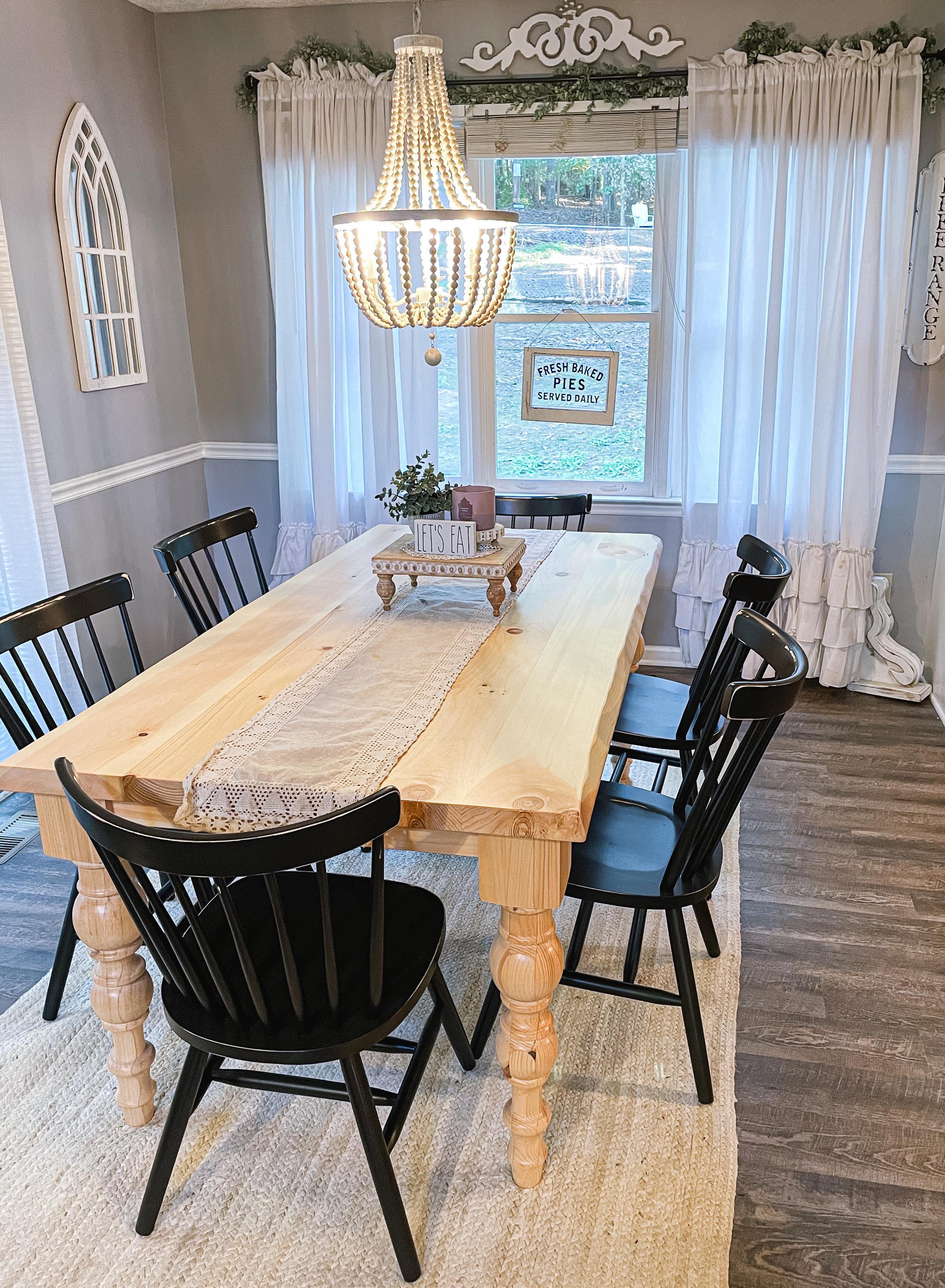 Farmhouse Bubble Leg Table - Etsy