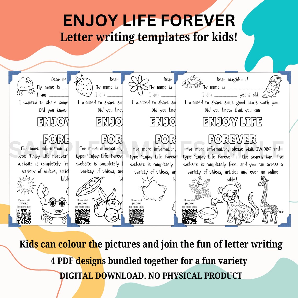 JW Kids Activities JW Kids JW Letter Writing Stationery Letter Writing ...