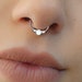 Silver Septum Ring White Opal Septum Ring 20 Gauge Septum - Etsy