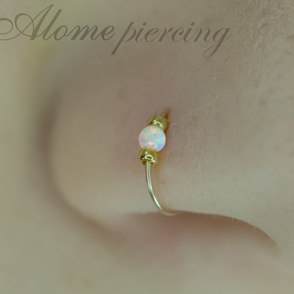 Opal Nose Ring - Etsy