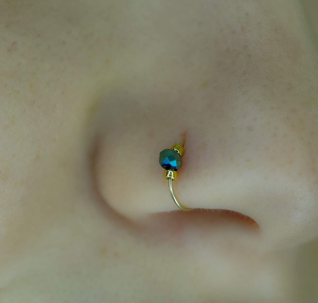 Thin 14k Gold Filled Tiny Nose Piercing Ring Hoop - 2 Mm Piercing Nose ...