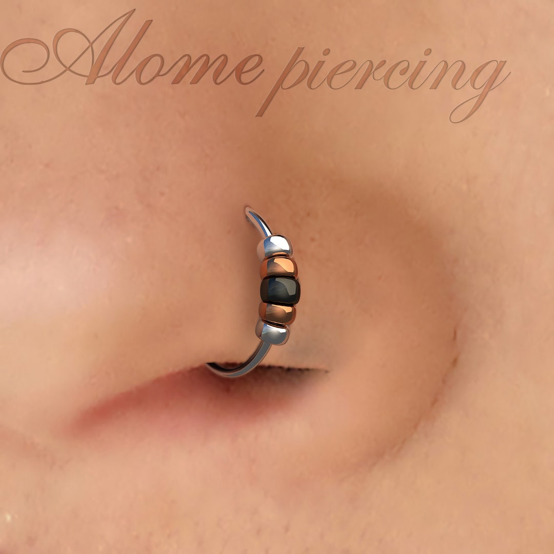 Tiny and Thin Silver Nose Ring - 24 Gauge 7 Mm Nose Piercing Hoop ...