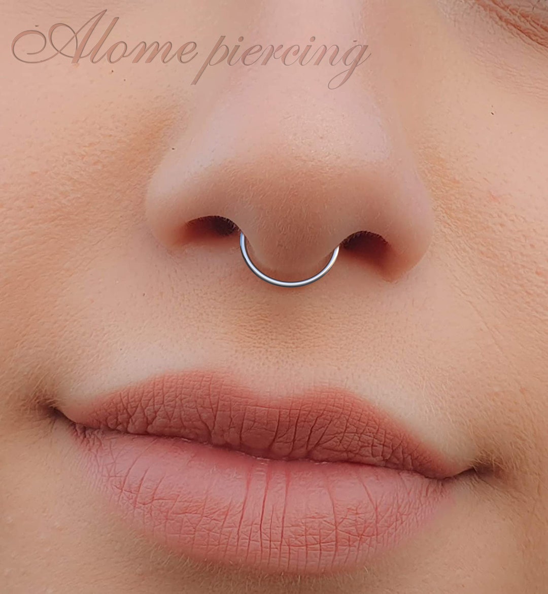 925 Sterling Silver Tiny Septum Ring - Thin Septum Ring - 24 Gauge ...