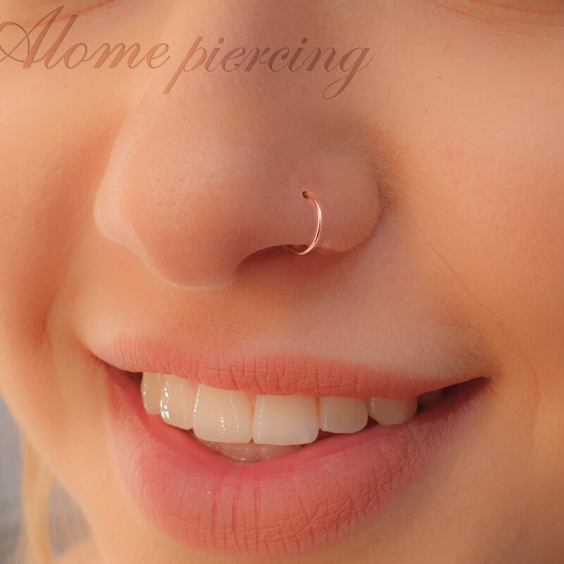 Rose Gold Nose Ring - Etsy