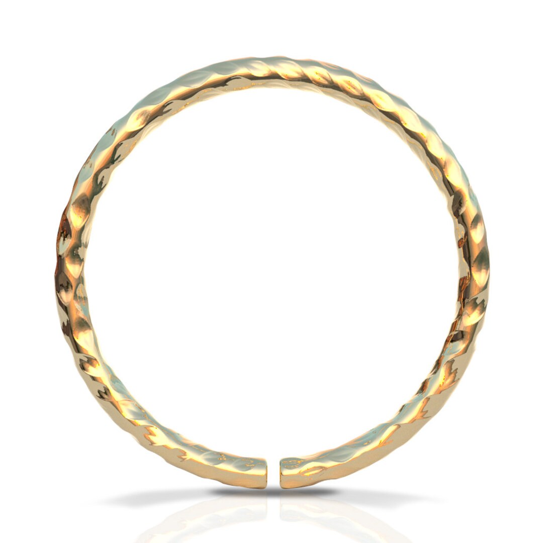 Tiny Gold Nose Ring Hoop - 20 Gauge Snug Nose Hoop Thin Cut Wire Gold ...