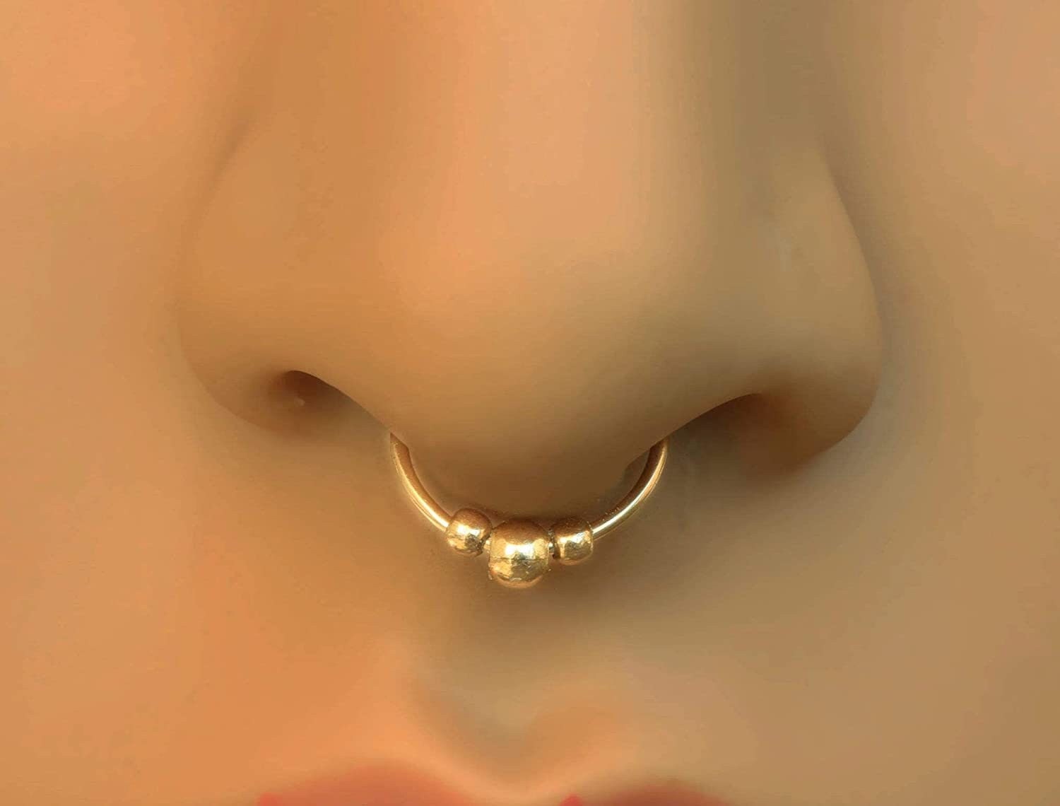 Tiny Septum Nose Hoop Thin 20 Gauge Septum Ring Handmade - Etsy