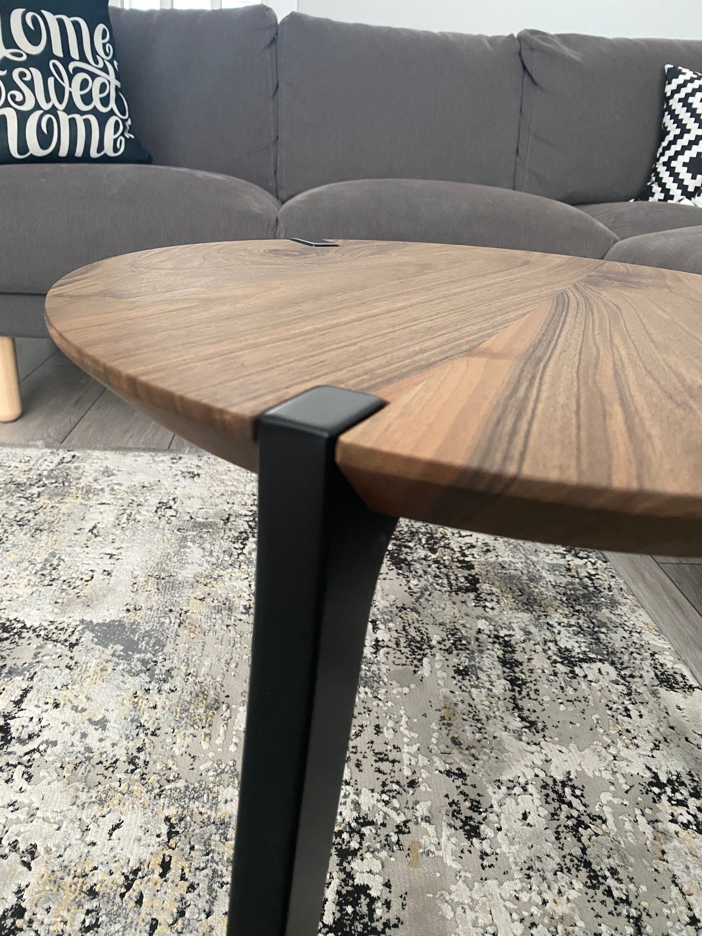 Unique Walnut Wood Coffee Table, Solid Walnut Wood Coffee Table ...