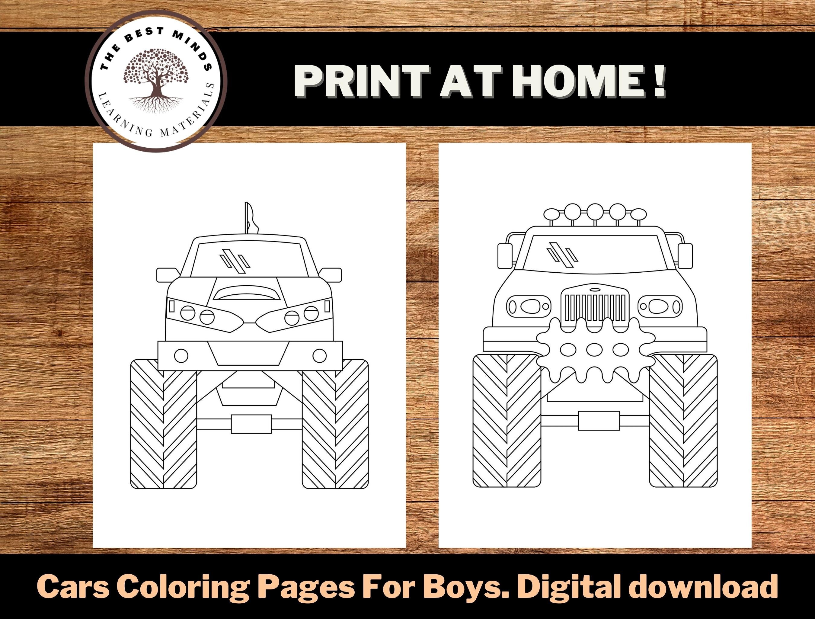 Monster Truck Coloring Pages, Monster Truck Printables, Monster Truck ...