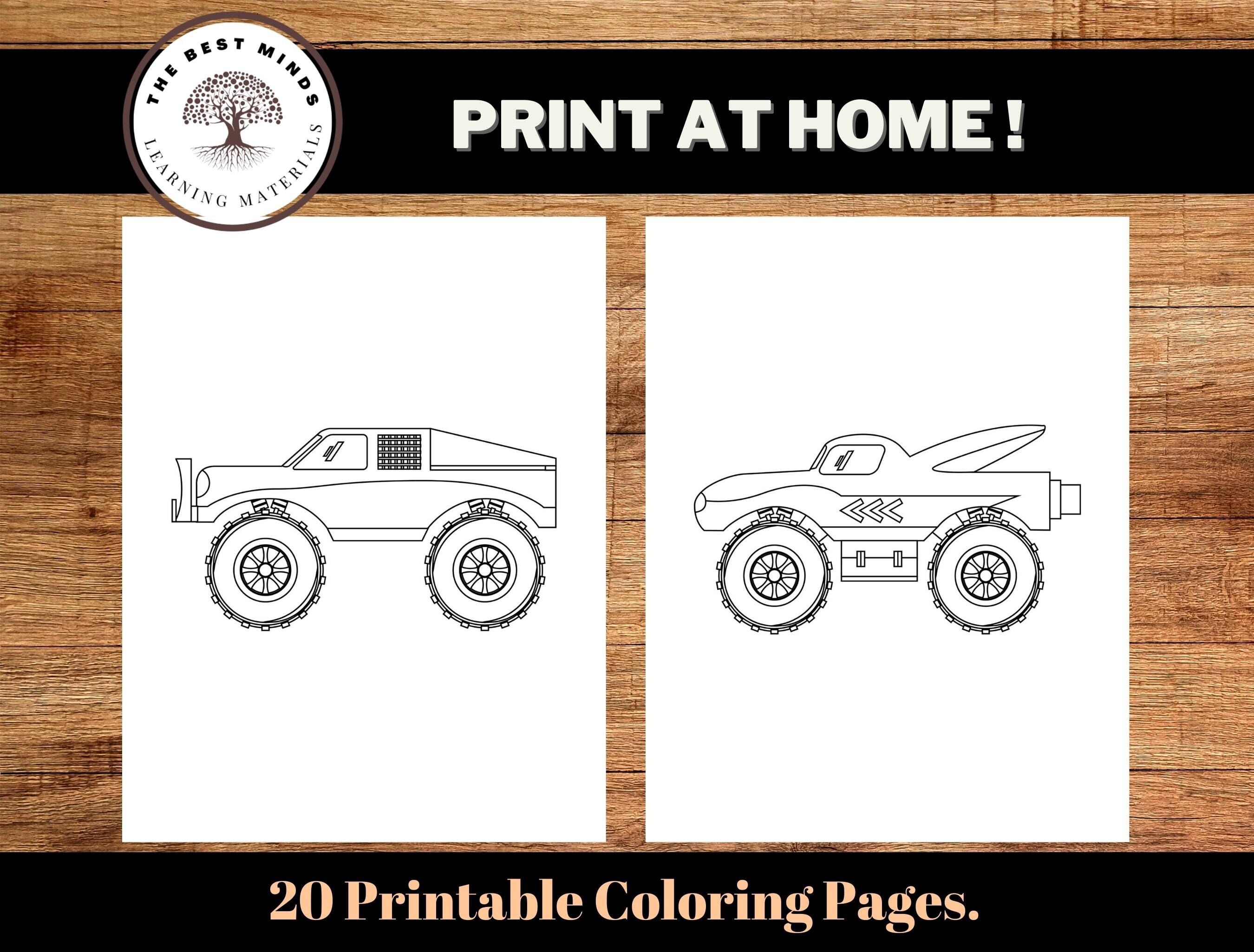 Monster Truck Coloring Pages, Monster Truck Printables, Monster Truck ...