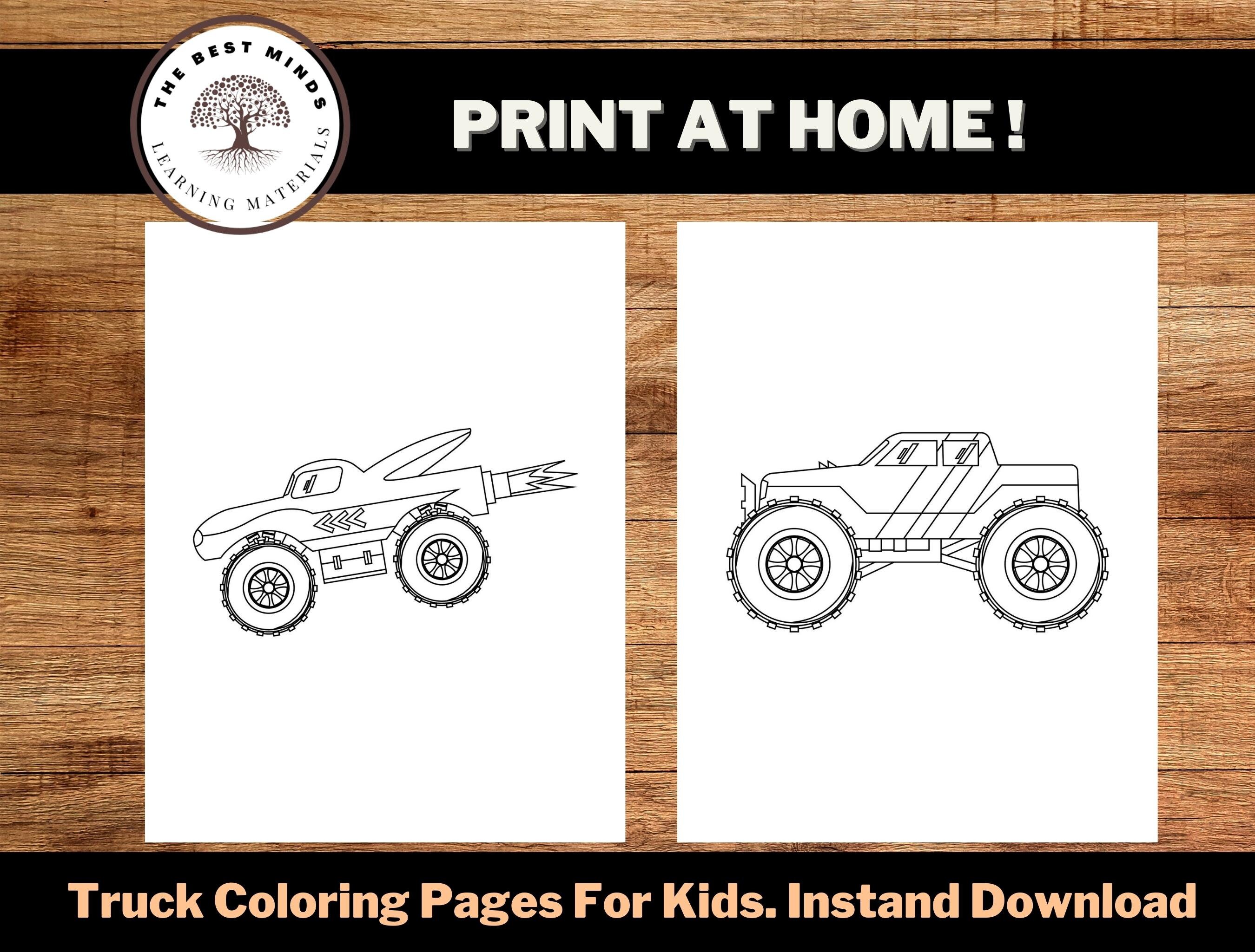 Monster Truck Coloring Pages, Monster Truck Printables, Monster Truck ...