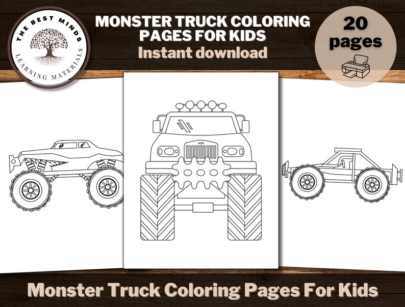 Monster Truck Coloring Pages, Monster Truck Printables, Monster Truck ...