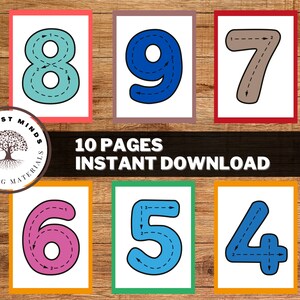 Fun Preschool Number Worksheets Numbers 0-10. Homeschool - Etsy