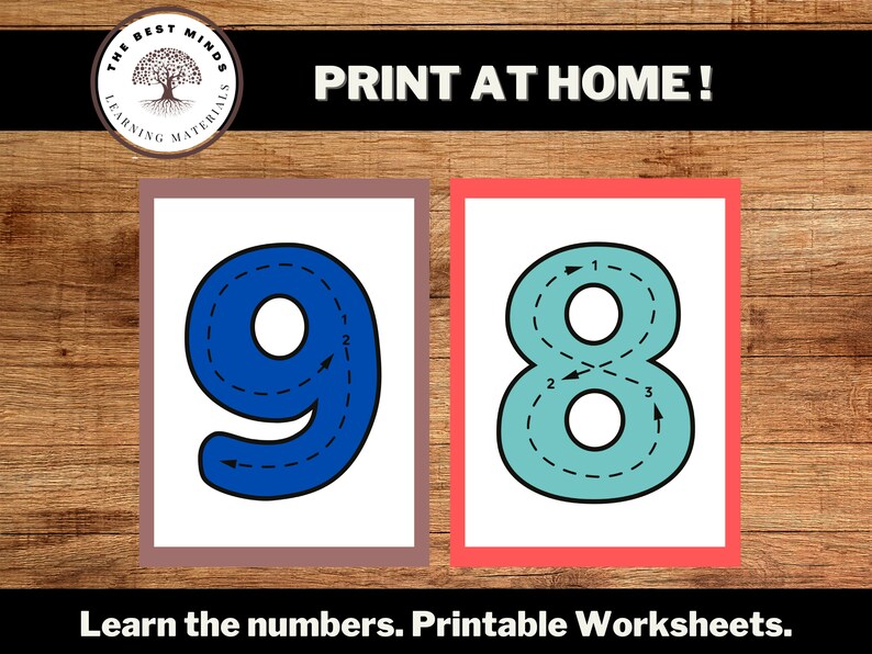 Fun Preschool Number Worksheets Numbers 0-10. Homeschool - Etsy