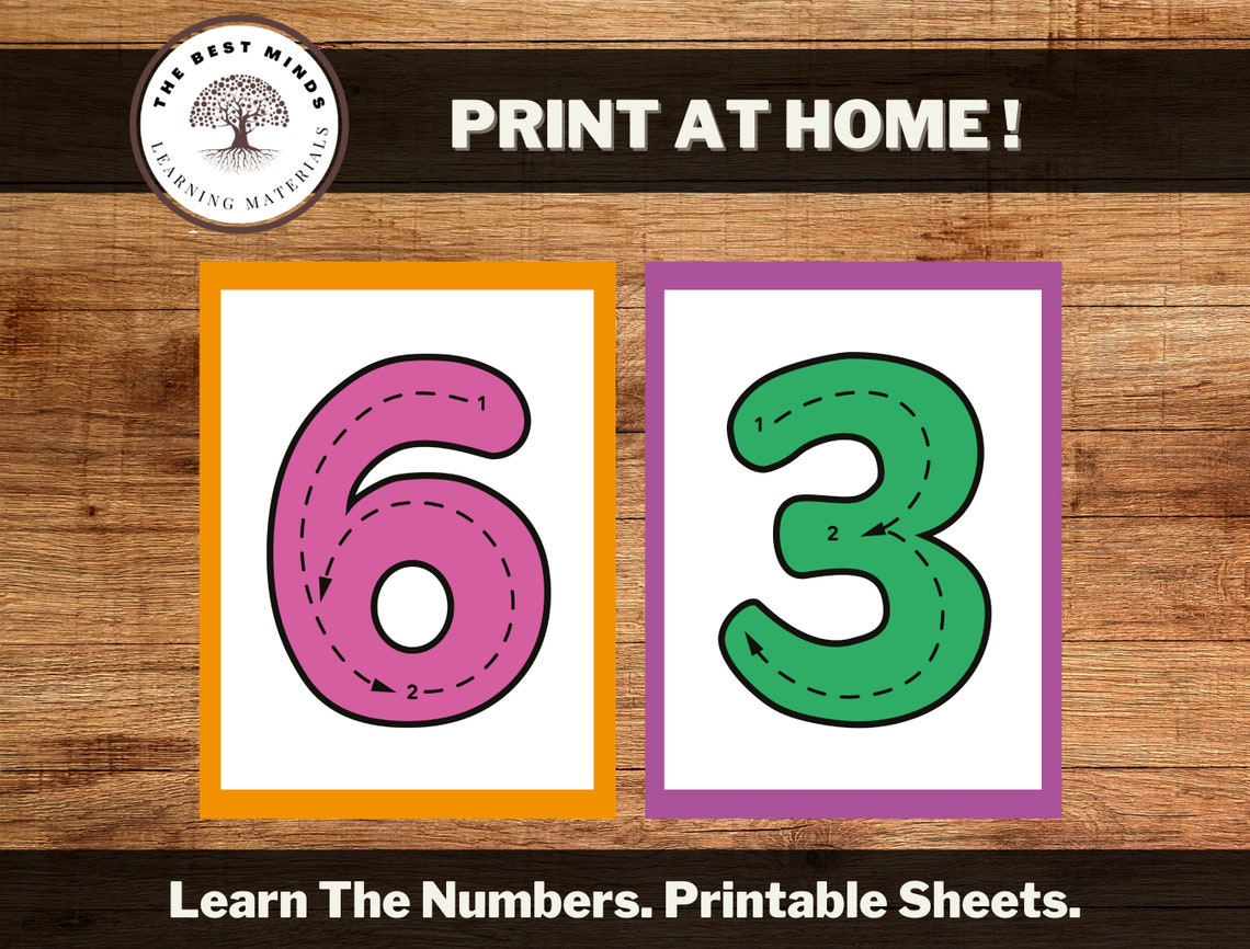 Fun Preschool Number Worksheets Numbers 0-10. Homeschool - Etsy
