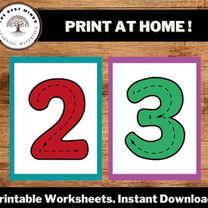 Fun Preschool Number Worksheets Numbers 0-10. Homeschool - Etsy