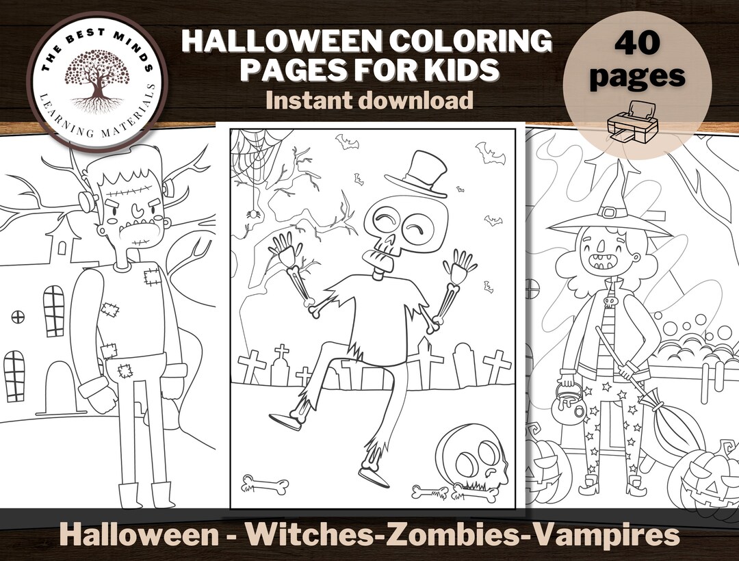 40 Halloween Coloring Pages for Toddler, Printable Halloween Coloring ...