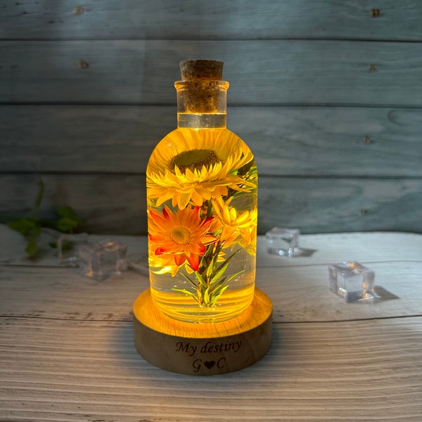 Resin Flower Lamp - Etsy