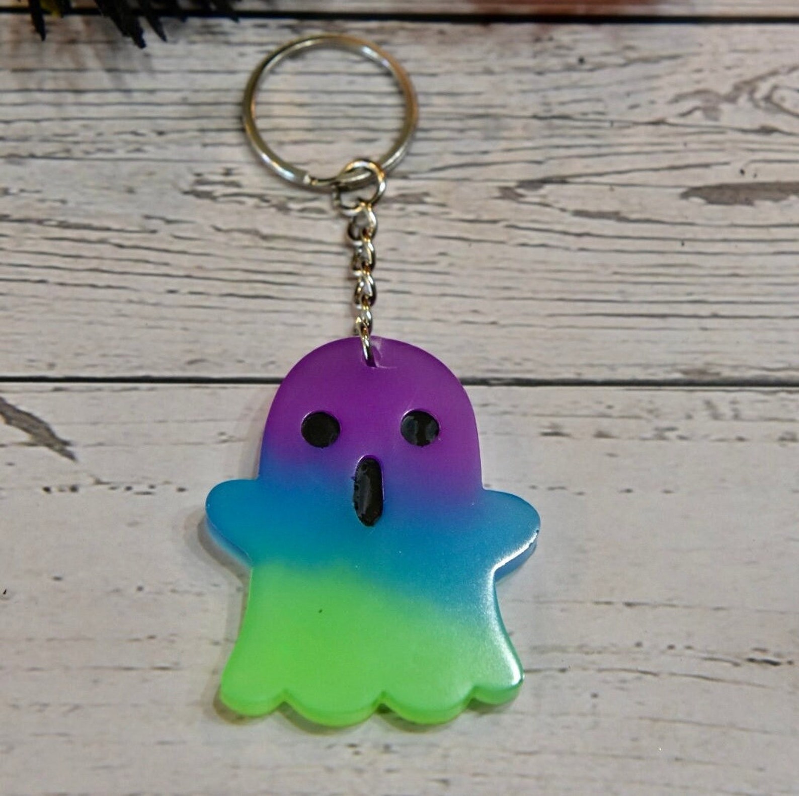 Glow in the Dark Ghost Keychain - Etsy