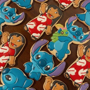 Stitch, Angel and Lilo Cookies - Etsy